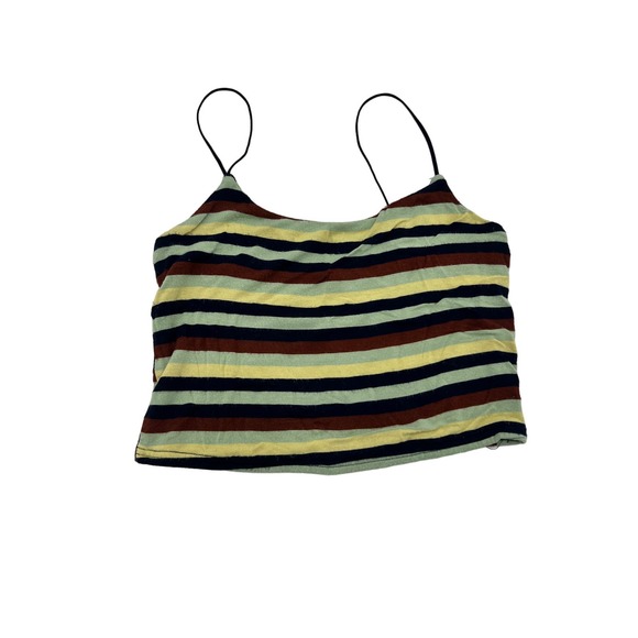 No brand | Tops | Striped Spaghetti Strap Cropped Top | Poshmark